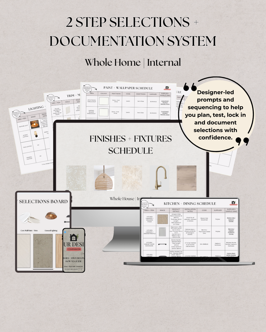 2 Step Selections + Documentation System | Whole Home - Internal – Your ...